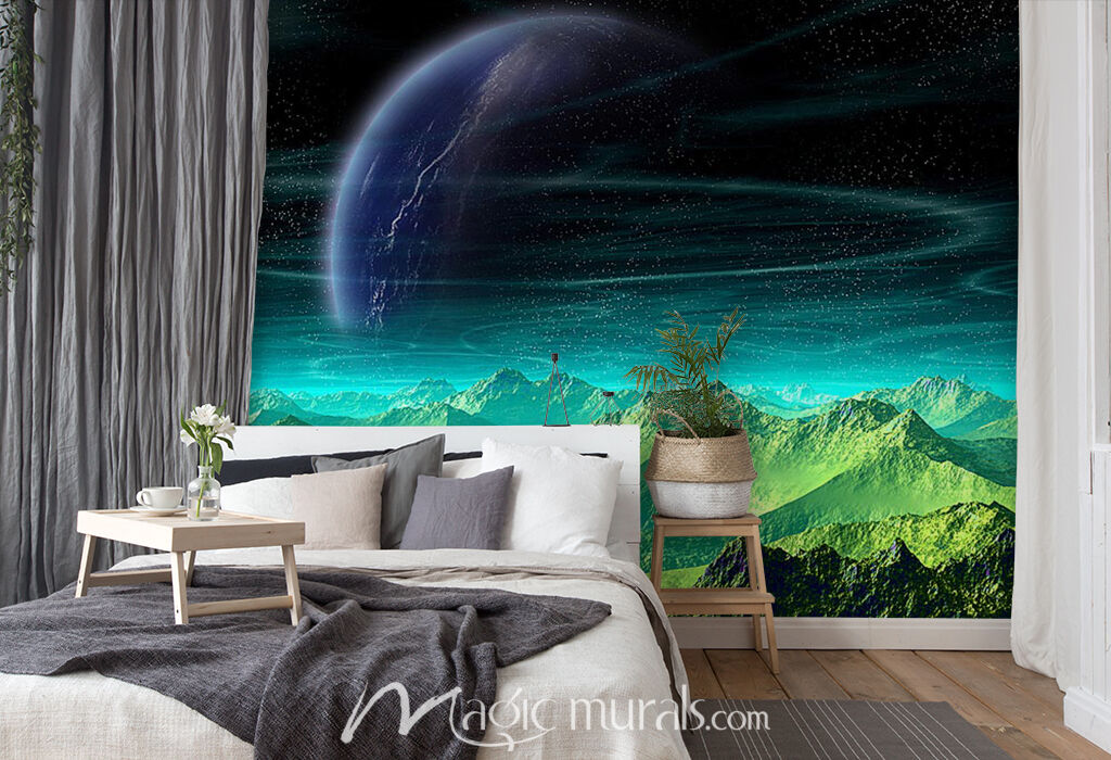 Alien Landscape - Apeiros Rising Mural by Magic Murals