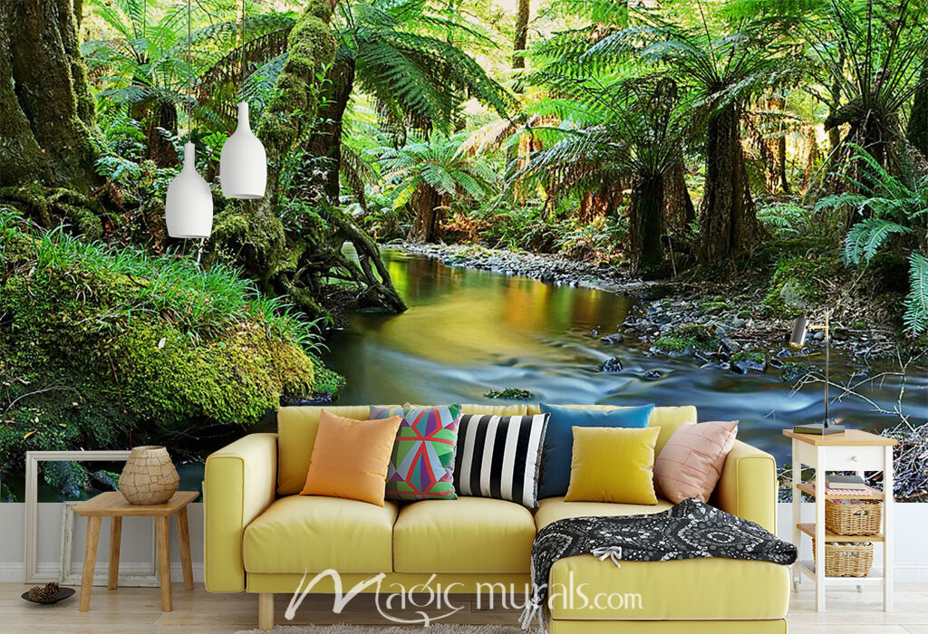 Rainforest River Wallpaper Wall Mural by Magic Murals