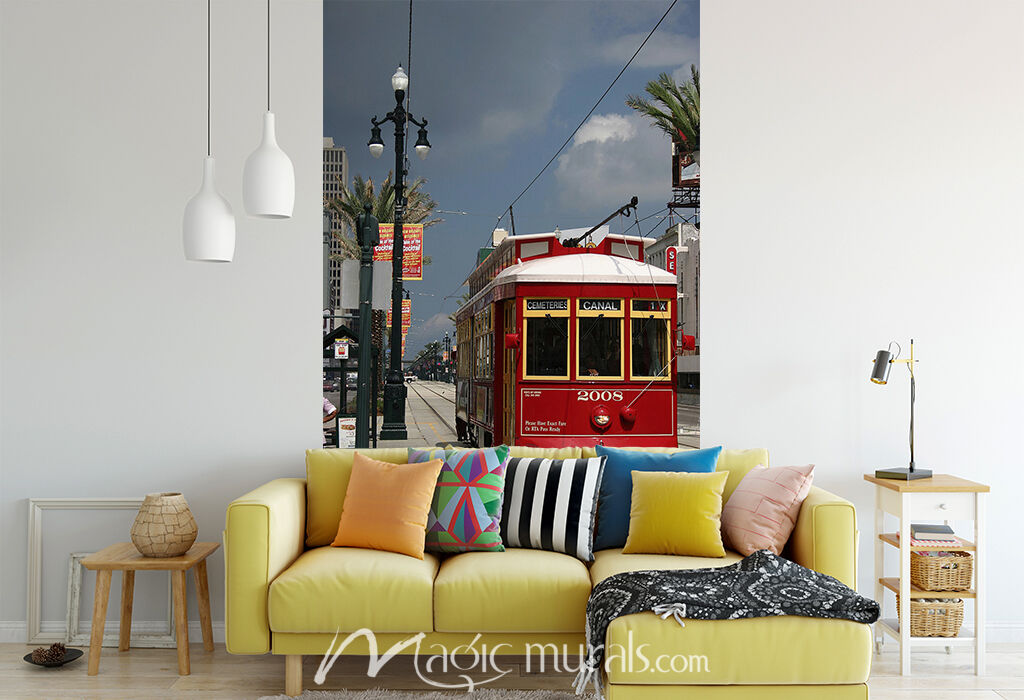 Trolley Car Wallpaper Wall Mural by Magic Murals