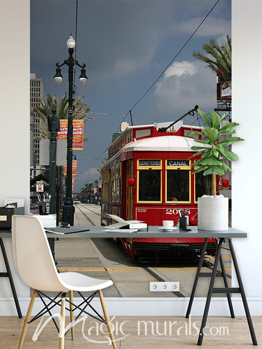 Trolley Car Wallpaper Wall Mural by Magic Murals