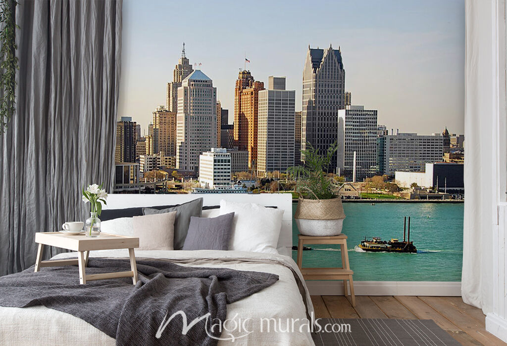 Detroit Wallpaper Wall Mural by Magic Murals