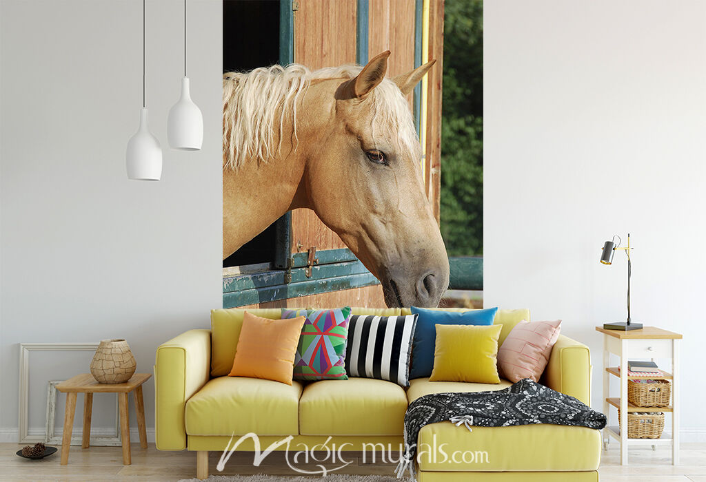 Horse in Stable Wallpaper Wall Mural by Magic Murals