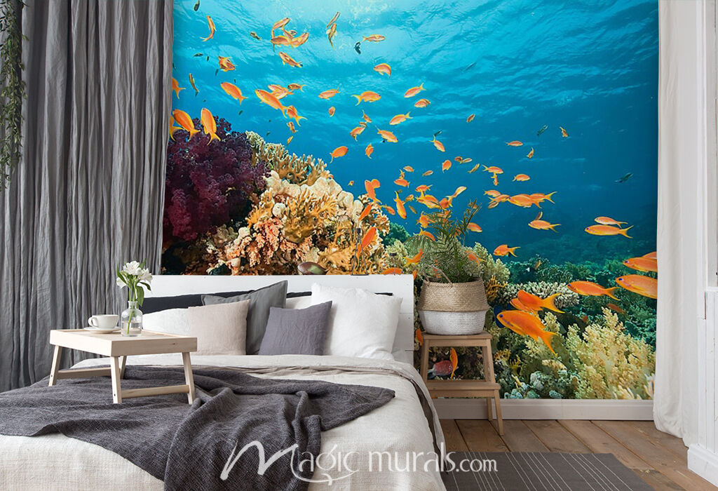 Bright Blue Sea Wallpaper Wall Mural by Magic Murals