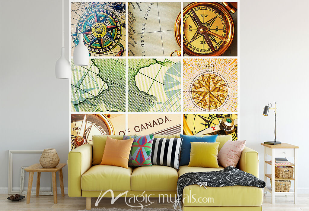 Maps Wallpaper Wall Mural by Magic Murals