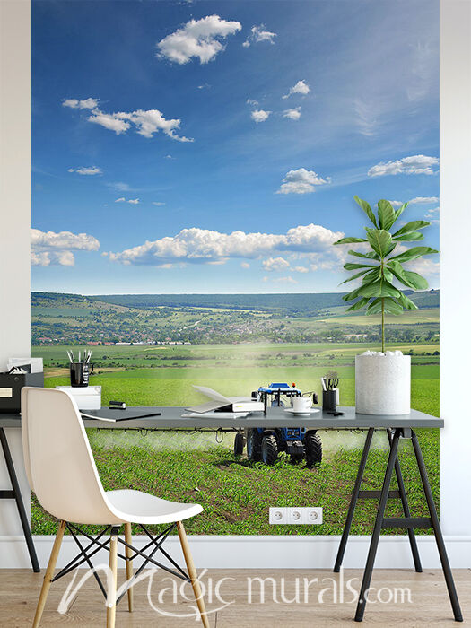Farming Tractor Wallpaper Wall Mural by Magic Murals