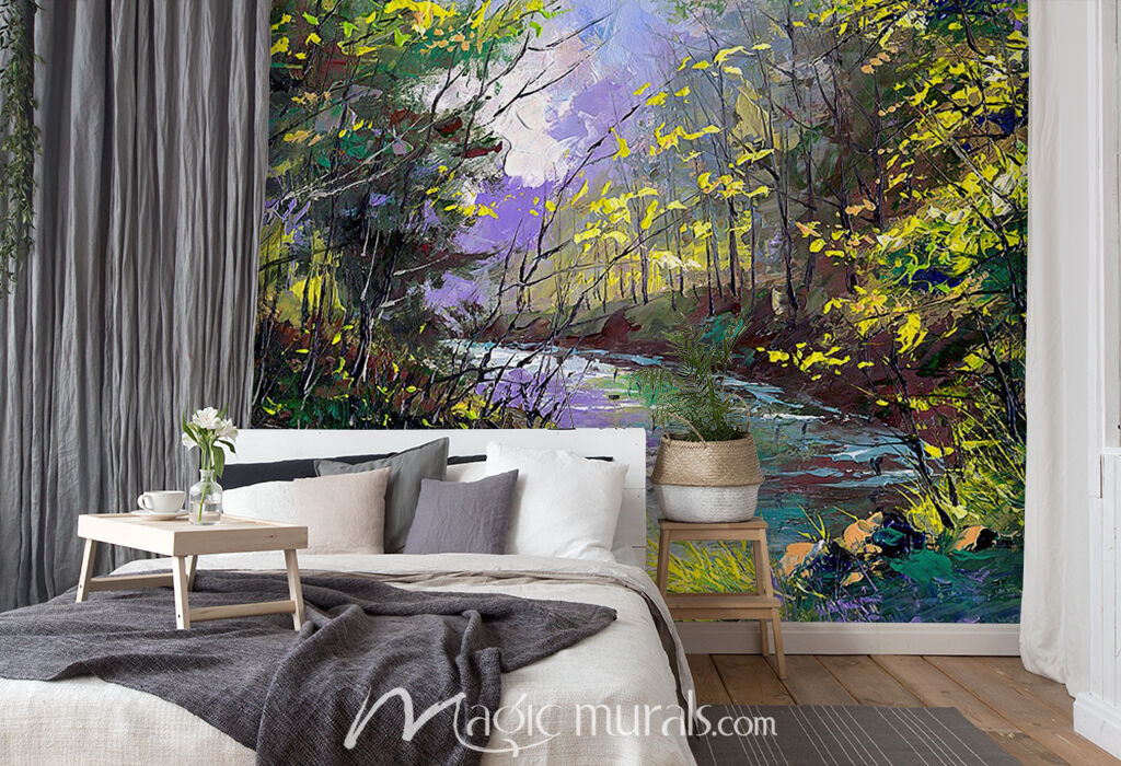 Wood River in Fall Wallpaper Wall Mural by Magic Murals