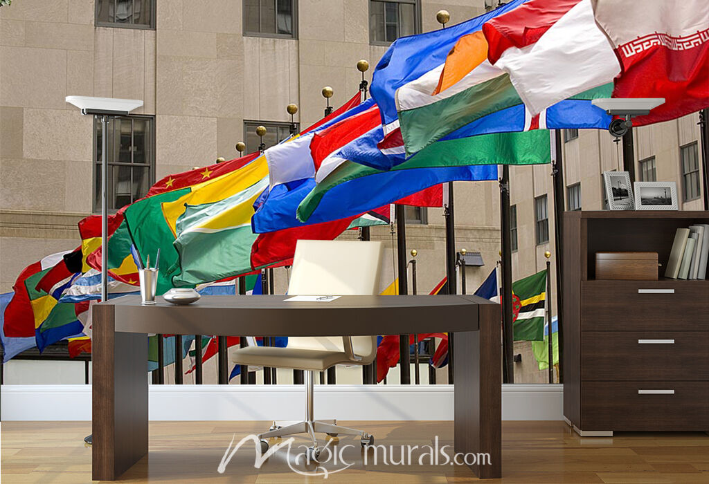 Flags Flying Wallpaper Wall Mural by Magic Murals