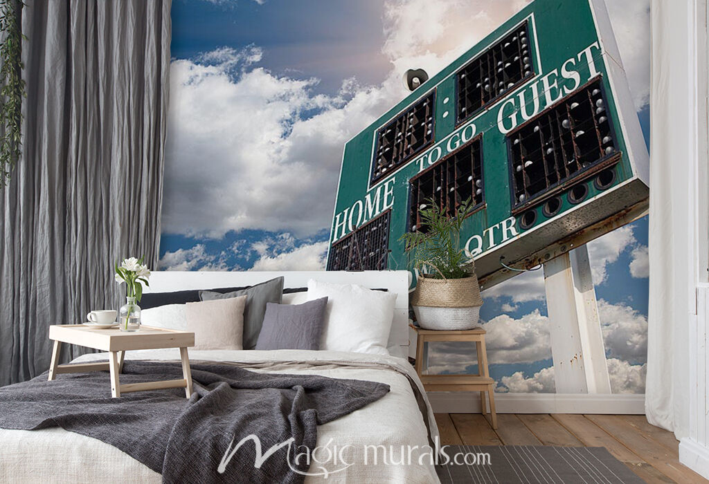 Football Scoreboard Wallpaper Wall Mural by Magic Murals