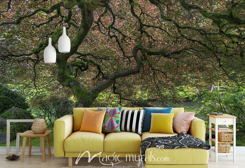 Beautiful Tree In Garden Wallpaper Mural by Magic Murals