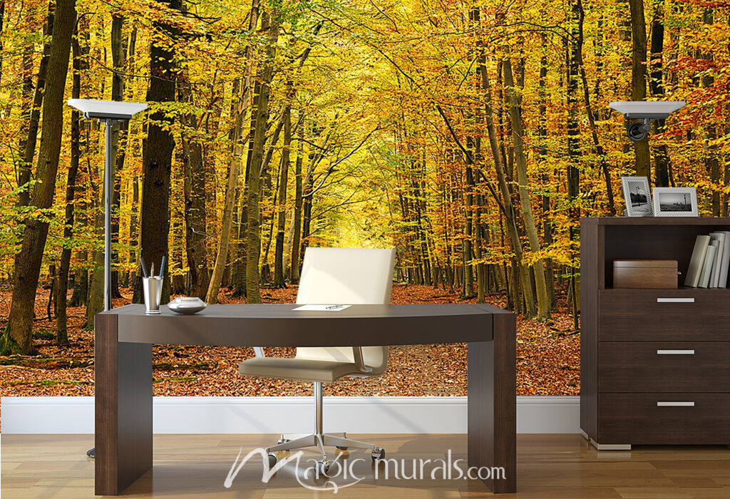 Autumn Trees Wallpaper Wall Mural by Magic Murals