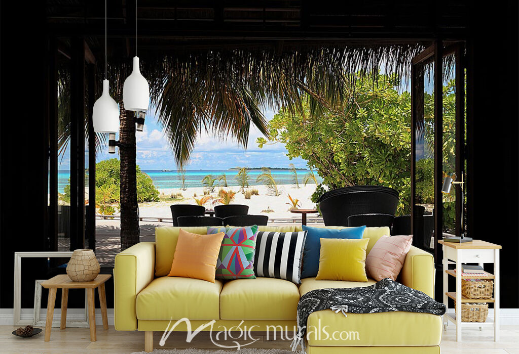 Tropical Terrace Wallpaper Wall Mural by Magic Murals