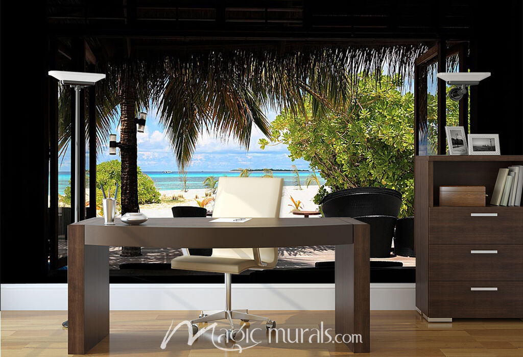 Tropical Terrace Wallpaper Wall Mural by Magic Murals
