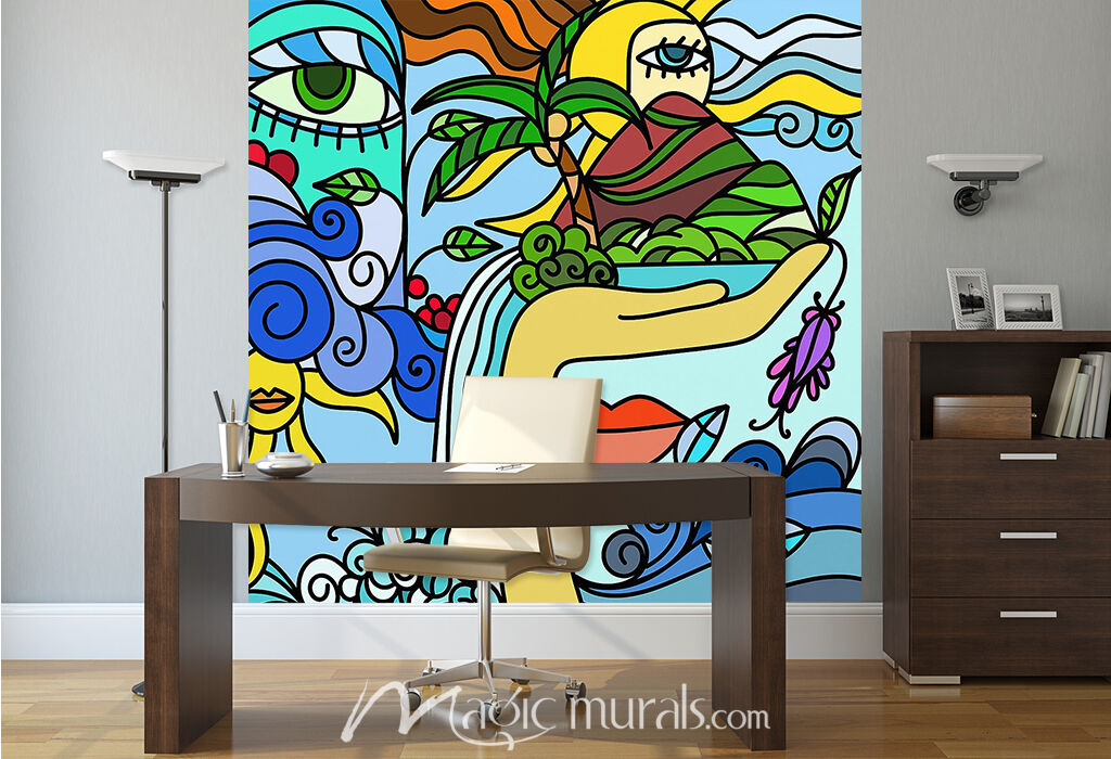 Nature in Abstract Wallpaper Wall Mural by Magic Murals