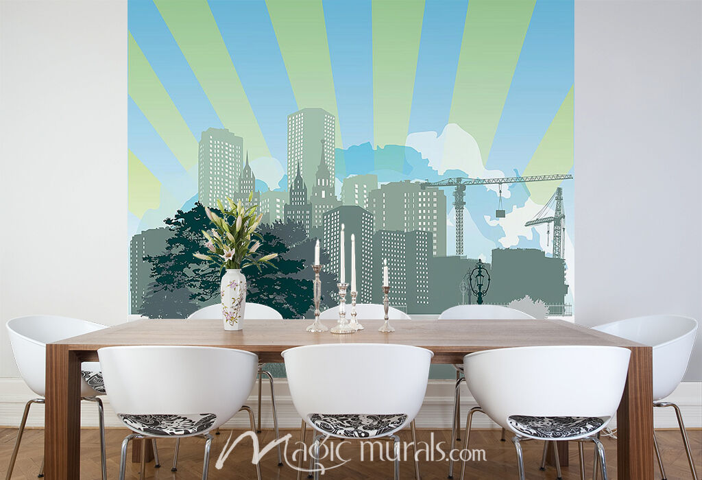 Urban Light and Shadows Wallpaper Mural by Magic Murals