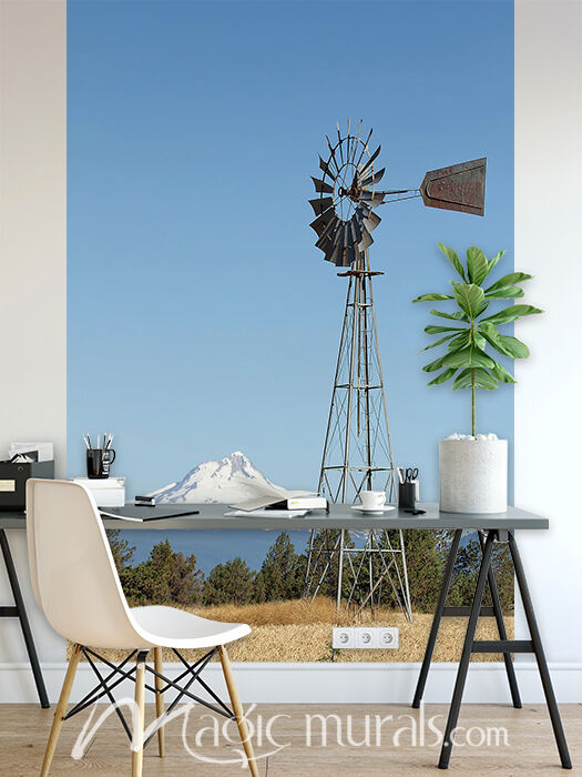 Mount Jefferson Windmill Wallpaper Mural by Magic Murals