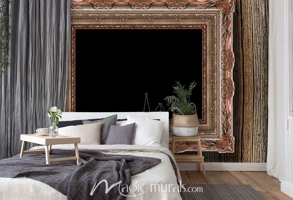Wooden Frame Wallpaper Wall Mural by Magic Murals