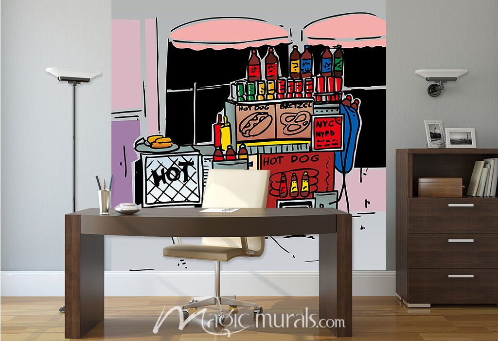 Street Vendor Wallpaper Wall Mural by Magic Murals