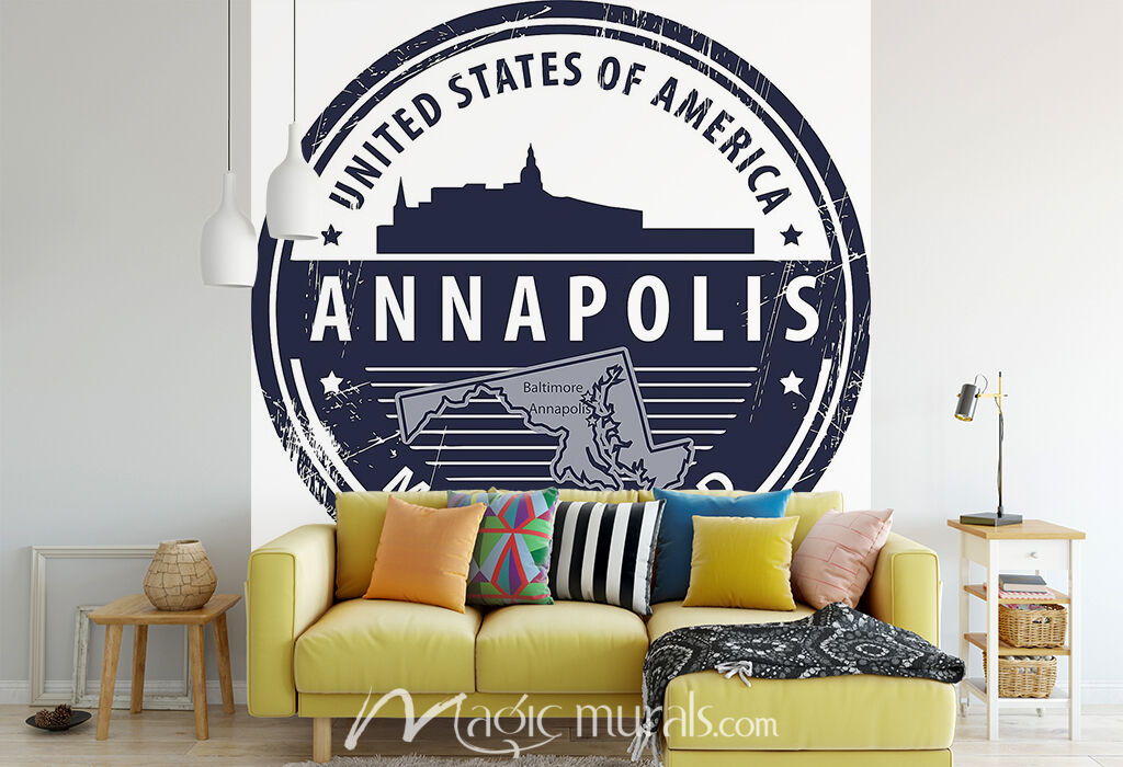 Welcome to Annapolis Wallpaper Mural by Magic Murals