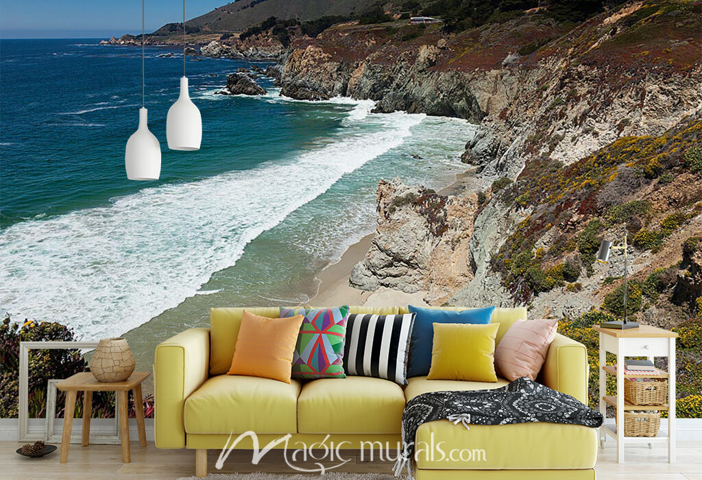 Pacific Coastline Wallpaper Wall Mural by Magic Murals