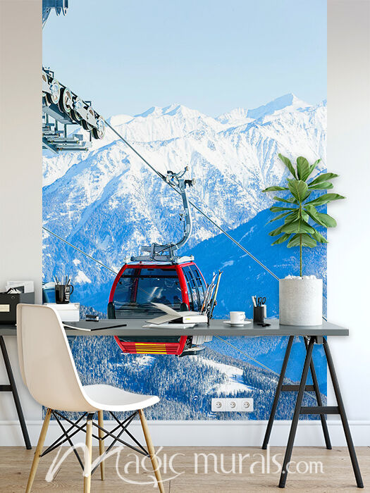 Colorado Ski Lift Wallpaper Wall Mural by Magic Murals