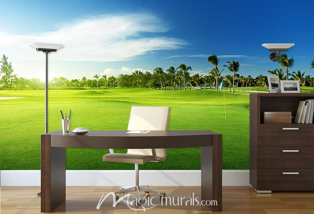 Tropical Golf Course Wallpaper Mural by Magic Murals