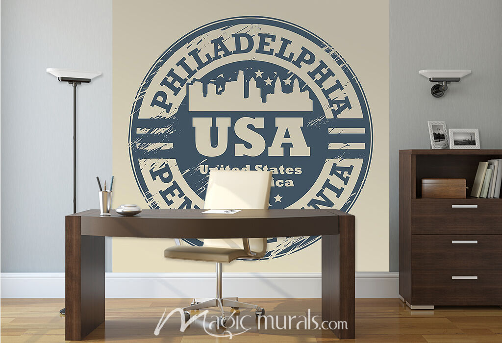 Welcome to Philadelphia Wallpaper Mural by Magic Murals