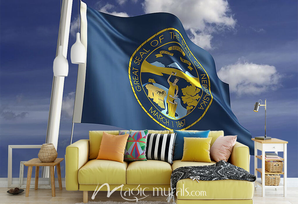 Flag of Nebraska Wallpaper Wall Mural by Magic Murals