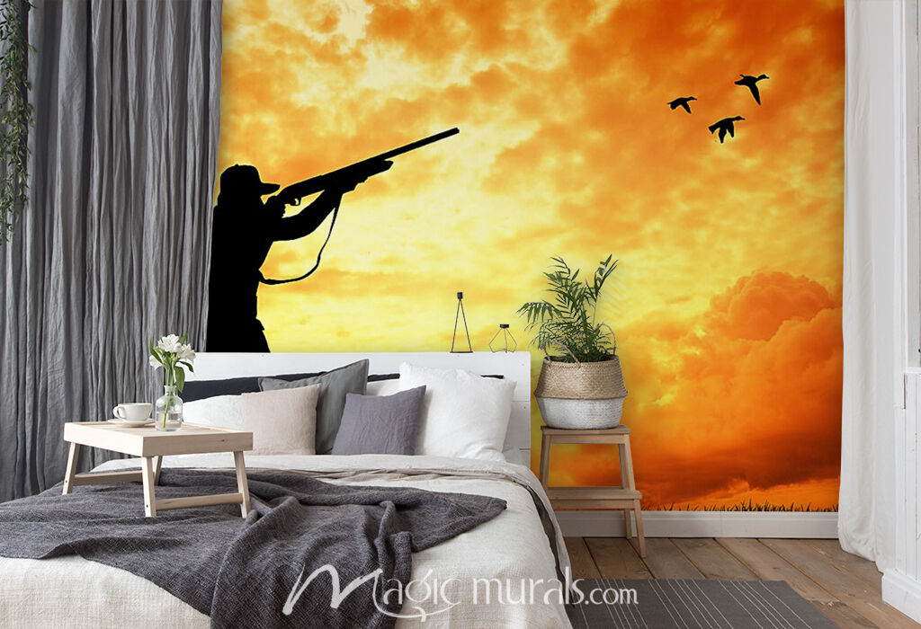 Duck Hunt Sunset Wallpaper Wall Mural by Magic Murals