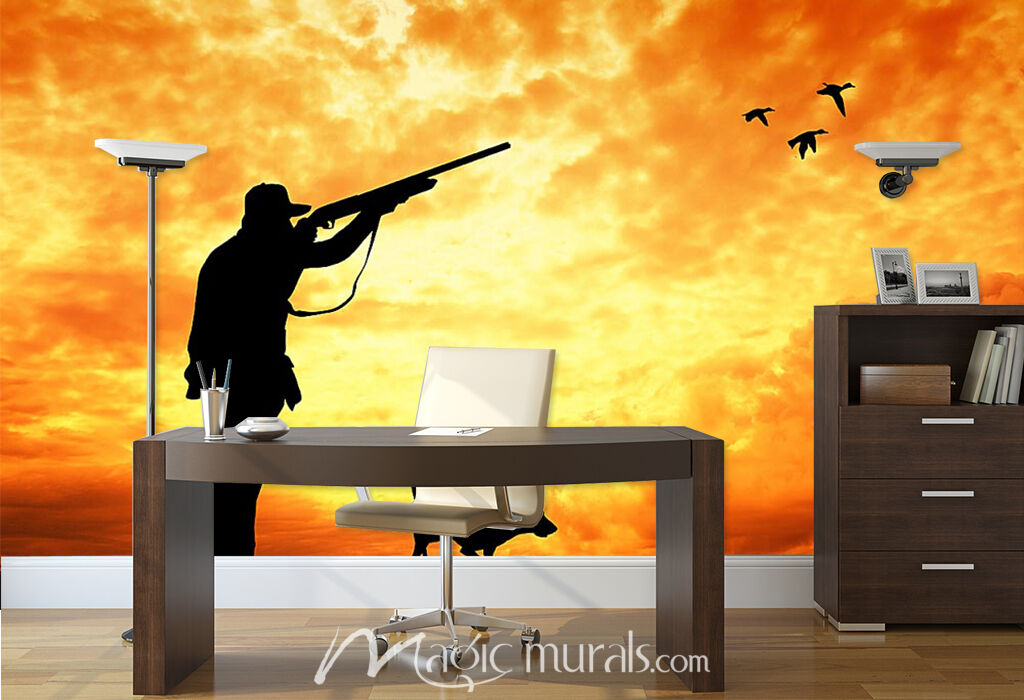 Duck Hunt Sunset Wallpaper Wall Mural by Magic Murals