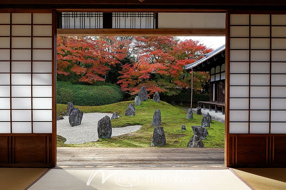 Shoji to Garden Wallpaper Wall Mural by Magic Murals