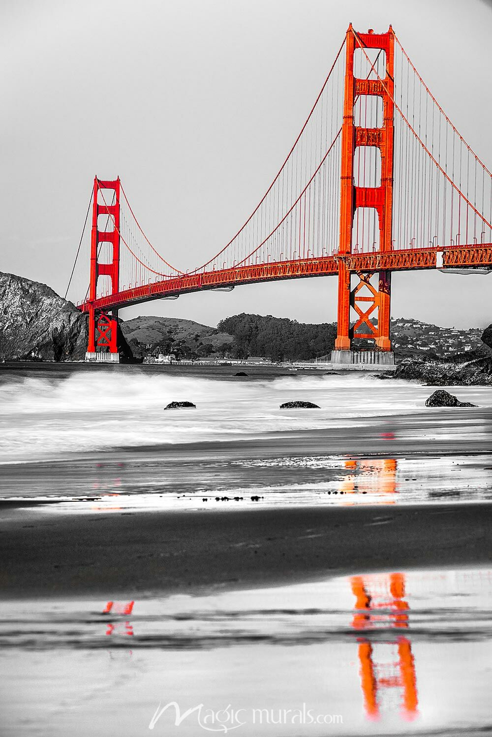 Golden Golden Gate Wallpaper Wall Mural by Magic Murals