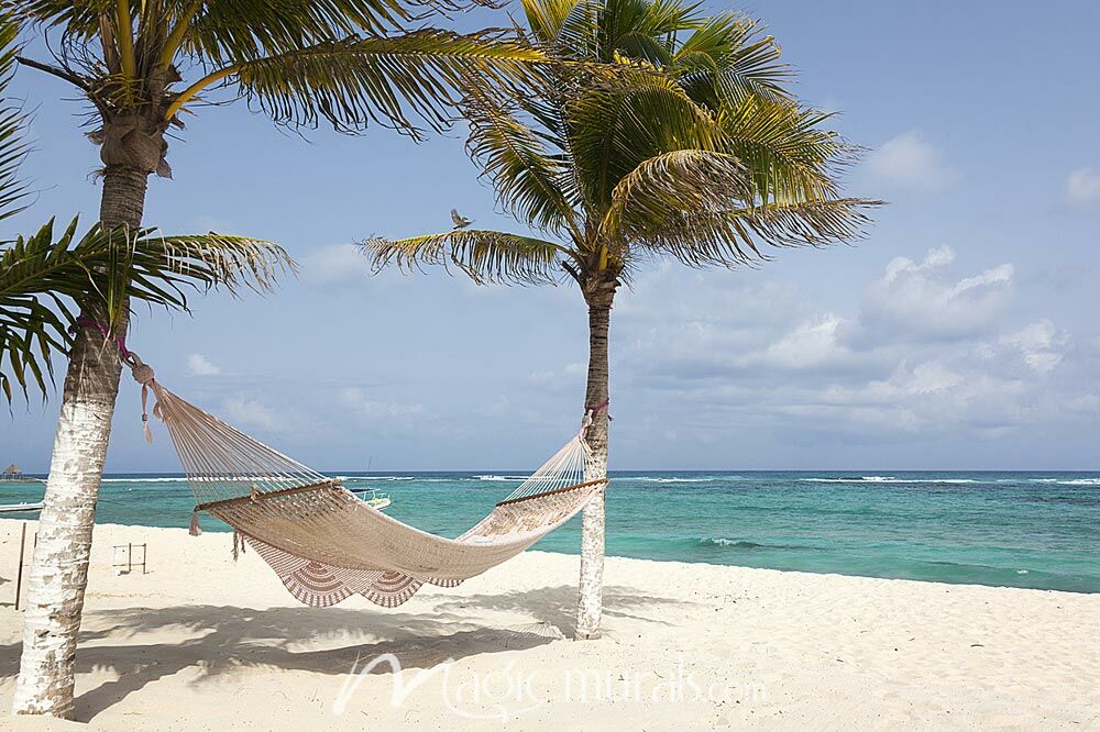 Idyllic Beach at Mexico Wallpaper Mural by Magic Murals