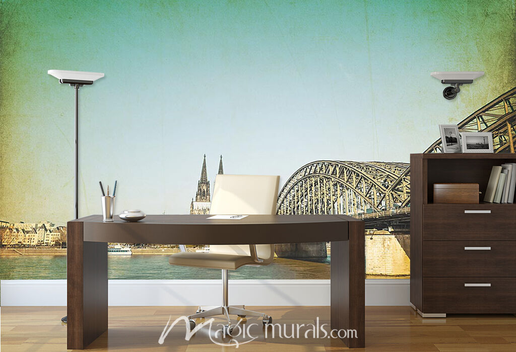 Cologne Bridge Germany Wallpaper Mural by Magic Murals