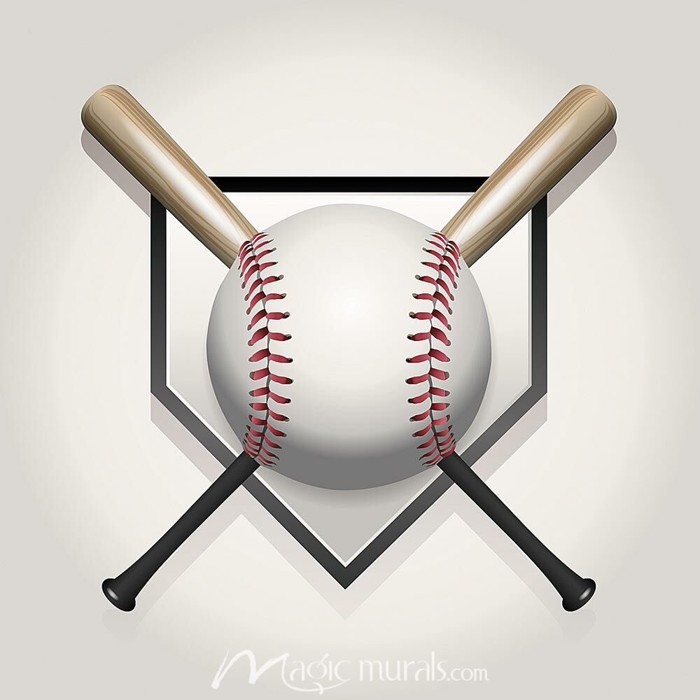 Baseball Home plate Wallpaper Mural by Magic Murals