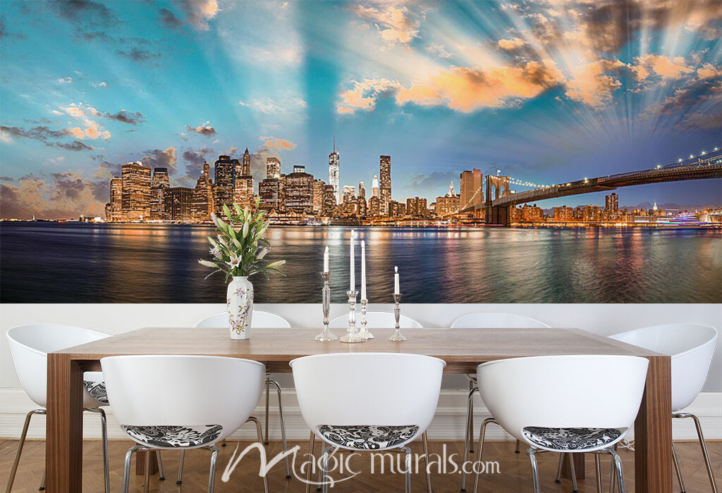 Manhattan Drama Wallpaper Wall Mural by Magic Murals