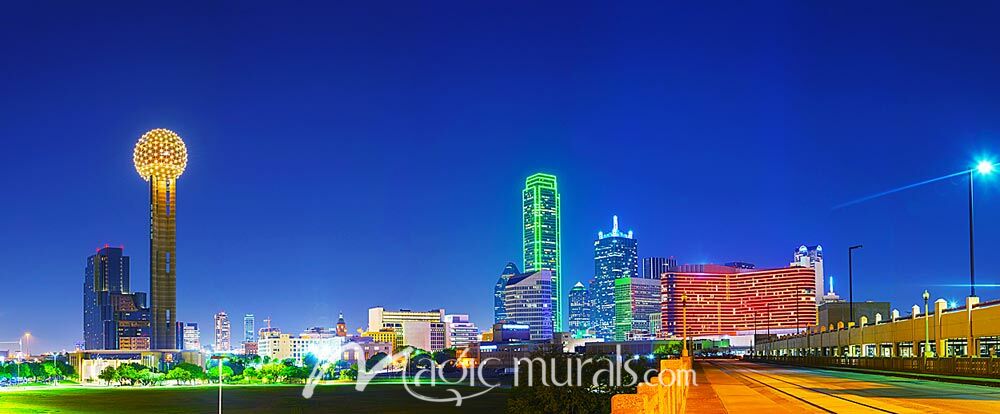 Colorful Dallas Wallpaper Wall Mural by Magic Murals