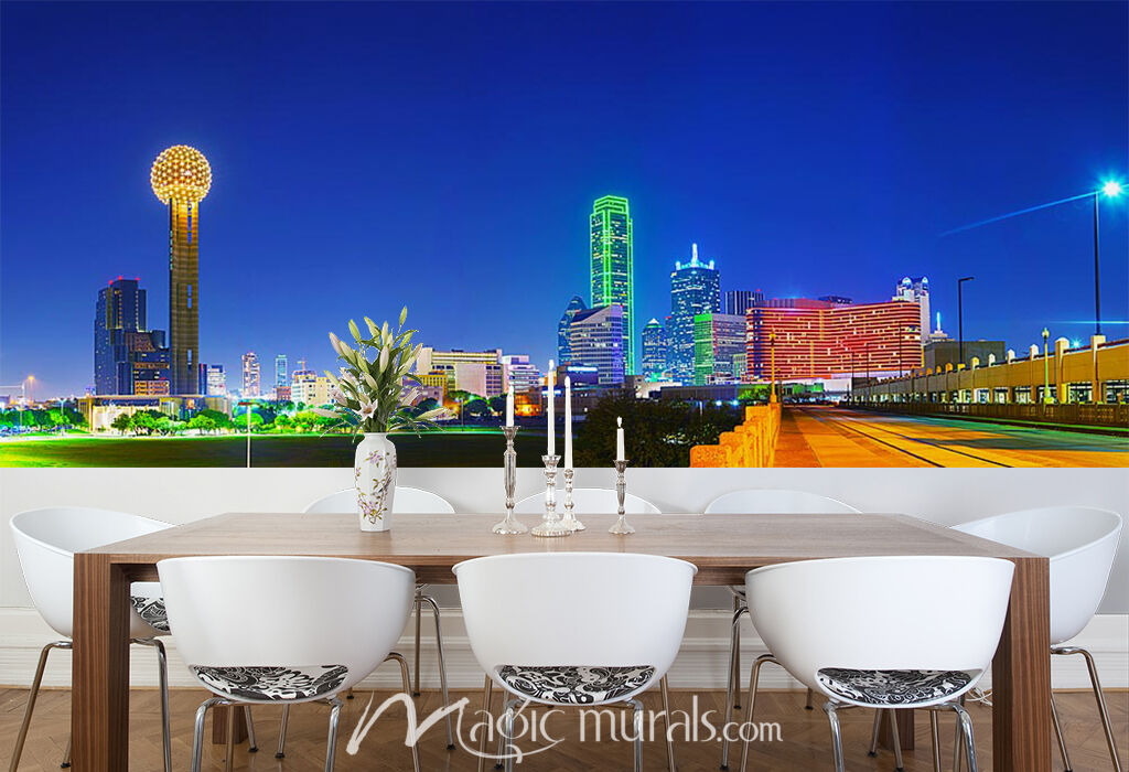 Colorful Dallas Wallpaper Wall Mural by Magic Murals