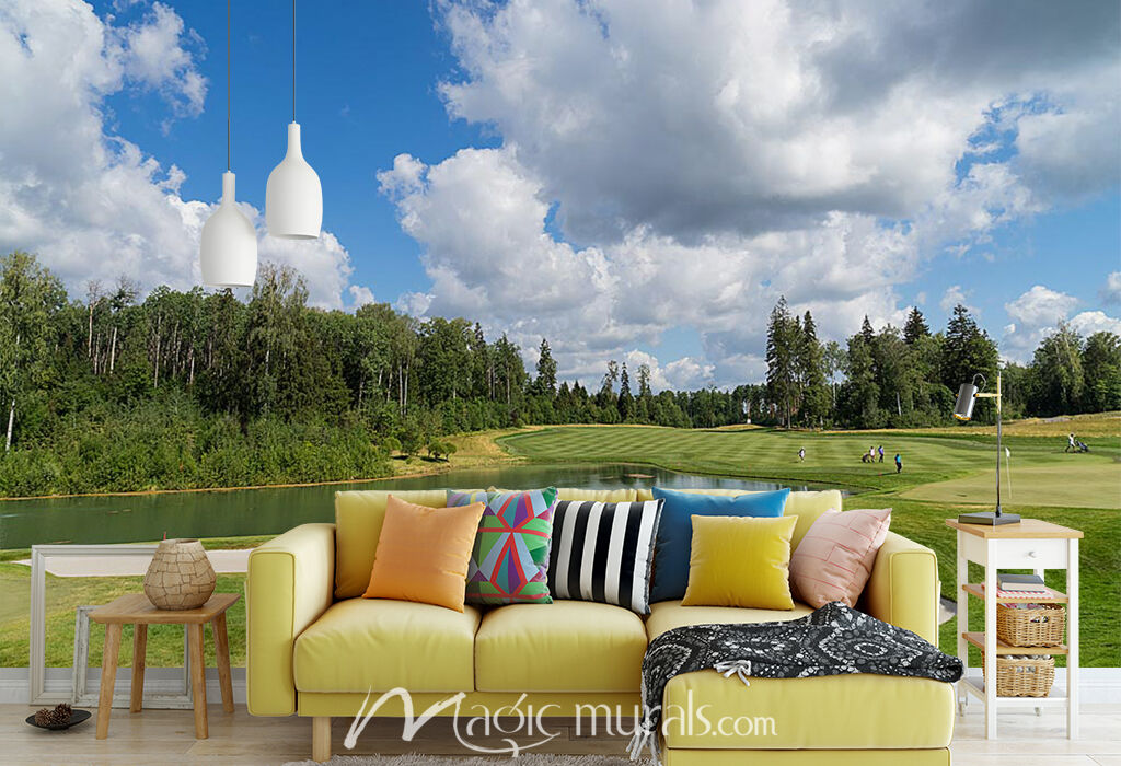 Tranquil Golf Course Wallpaper Mural by Magic Murals
