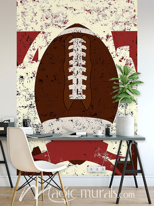 Grunge Football Wallpaper Wall Mural by Magic Murals