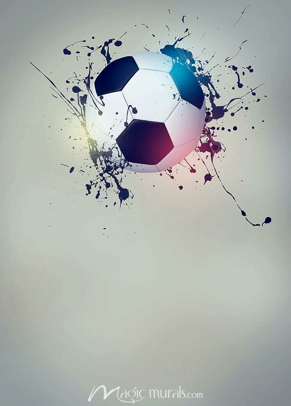 Soccer Paint Splatter Wallpaper Mural by Magic Murals