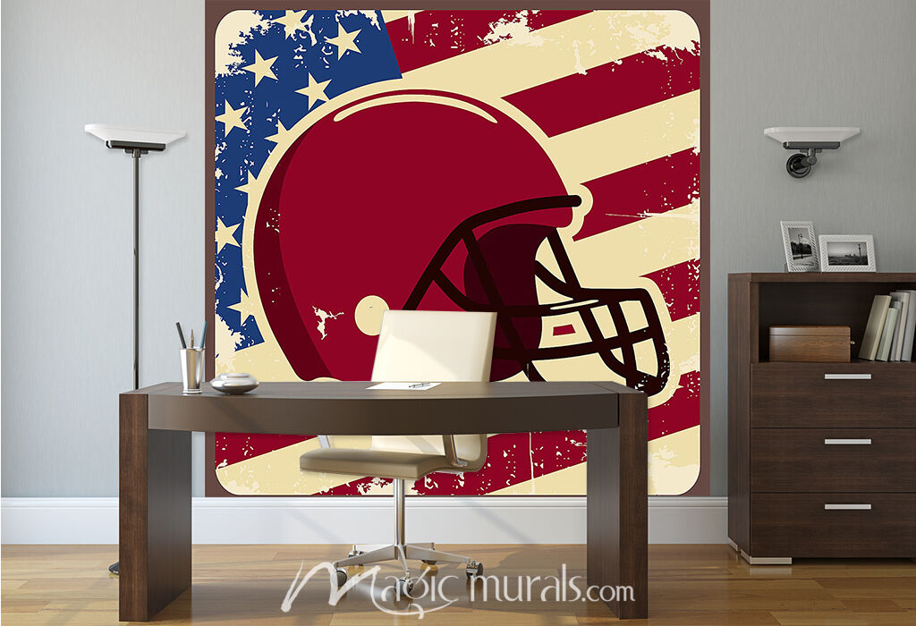 Football and Flag Wallpaper Wall Mural by Magic Murals