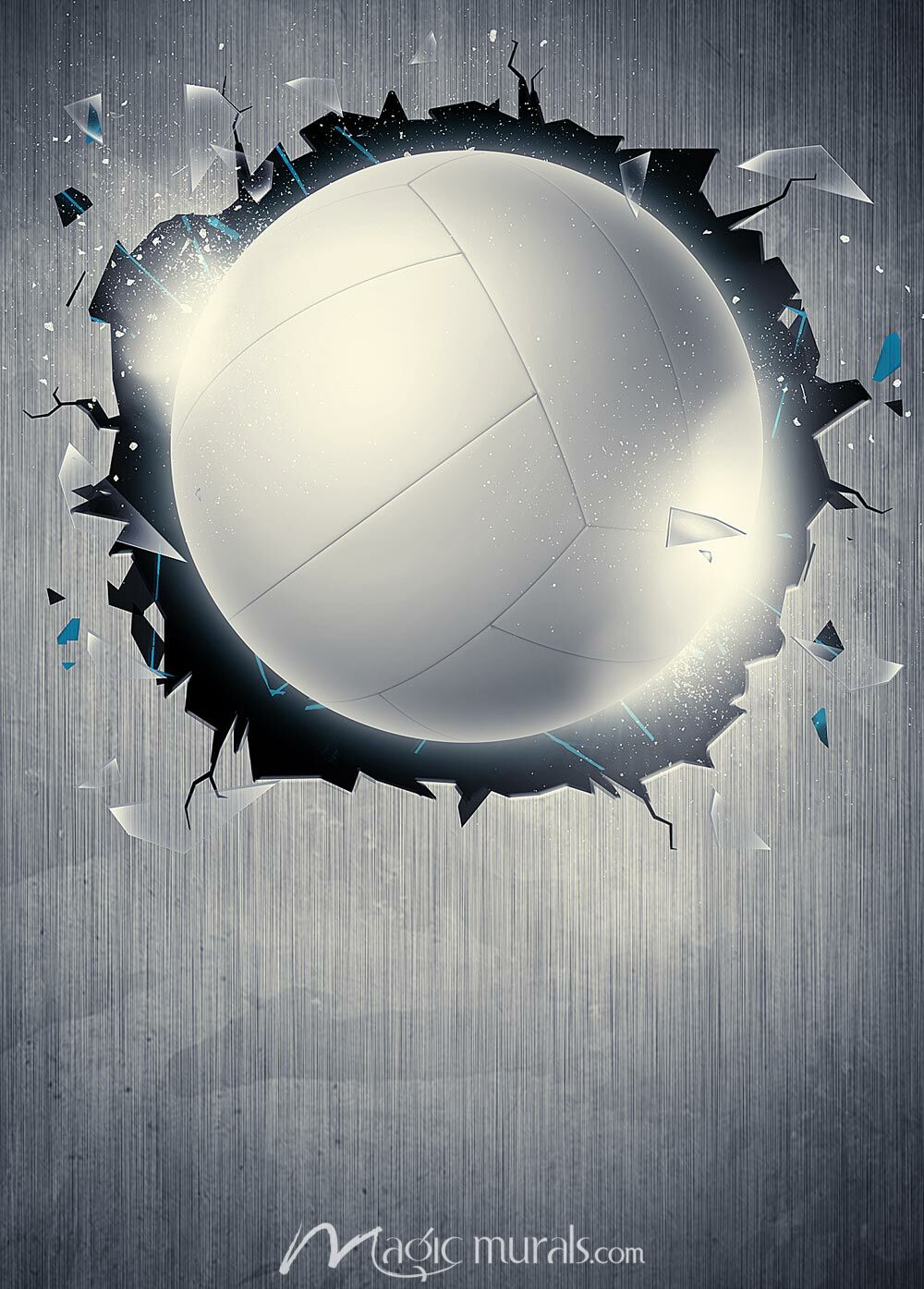 Volleyball Crash Wallpaper Wall Mural by Magic Murals