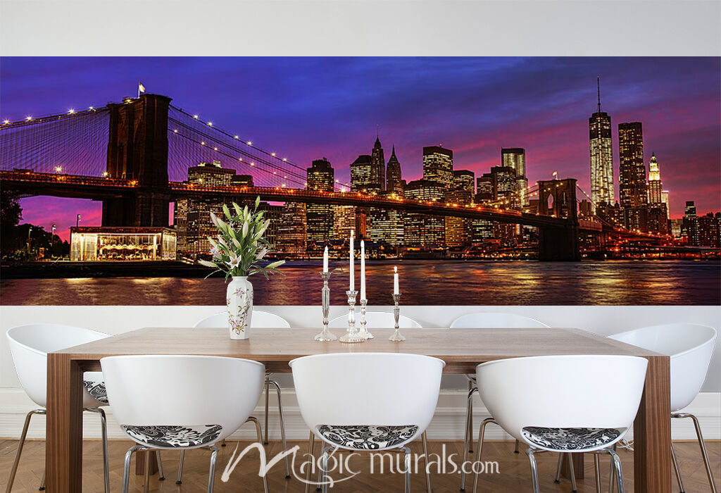 Brooklyn Bridge Skyline Wallpaper Mural by Magic Murals