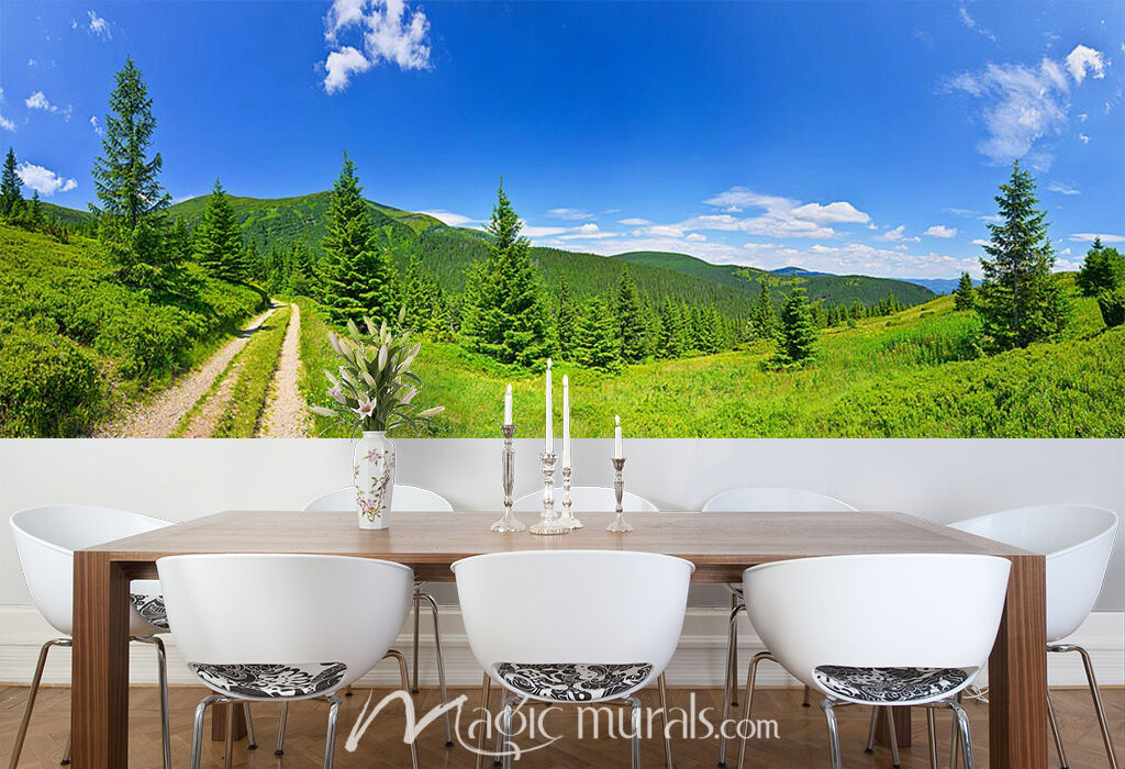 Alpine Country Road Wallpaper Wall Mural by Magic Murals
