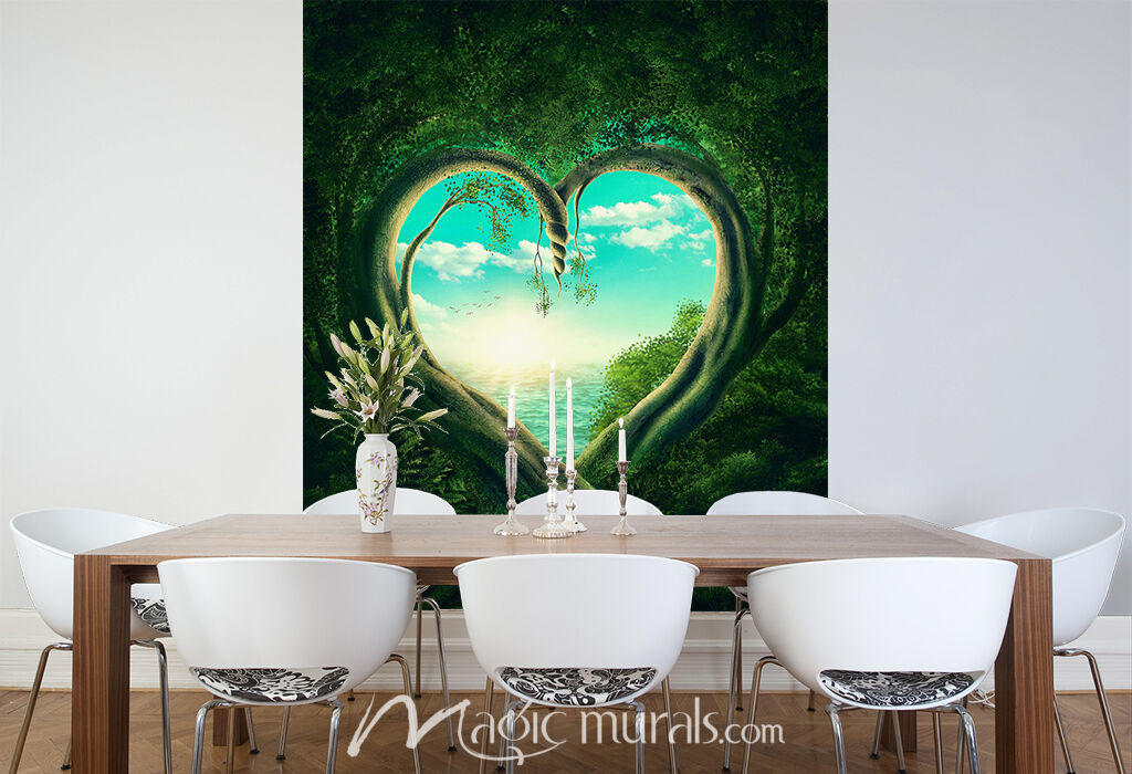 Magic Forest Heart Wallpaper Wall Mural by Magic Murals