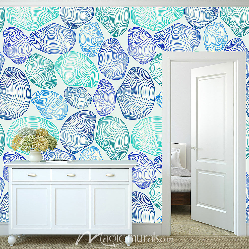 Abstract Seashells Wallpaper Wall Mural by Magic Murals