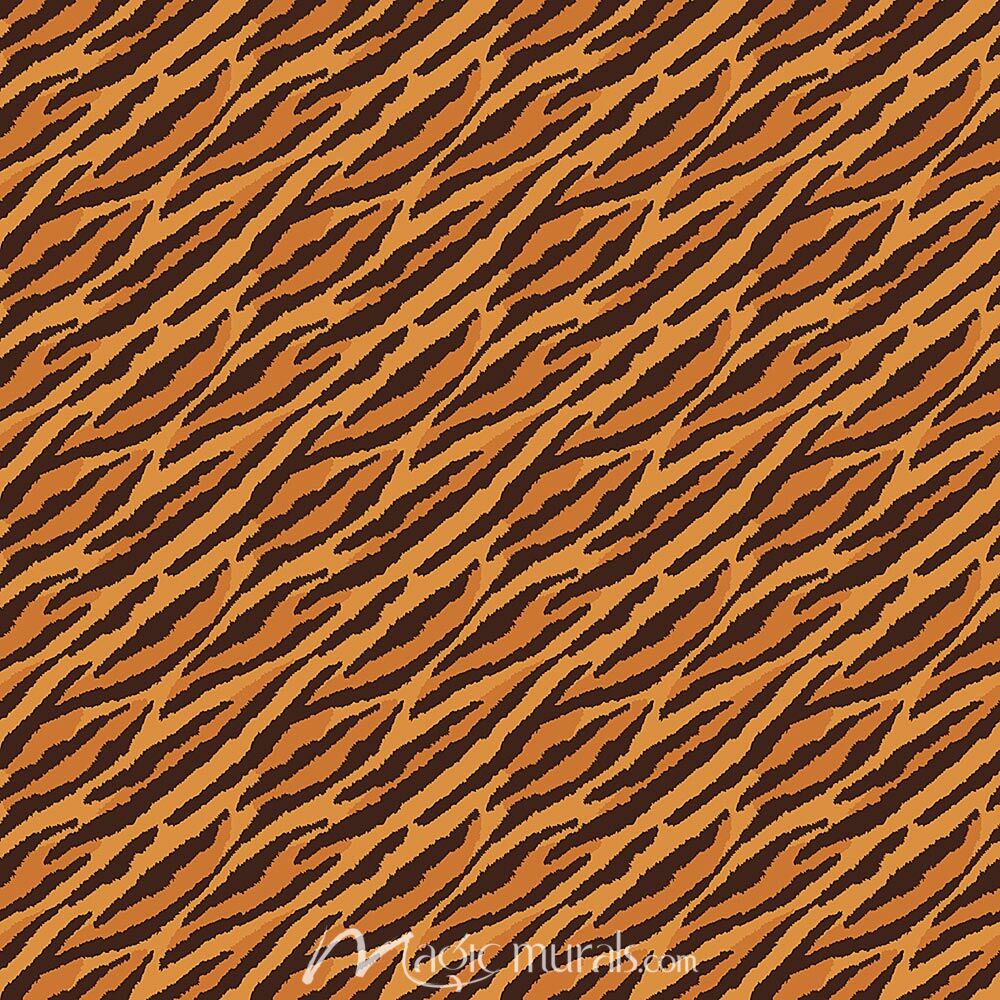 Tiger Print Wallpaper Wall Mural by Magic Murals