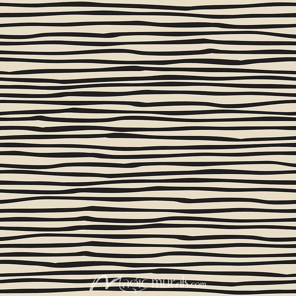 Hand-Drawn Stripes 4 Wallpaper Mural by Magic Murals
