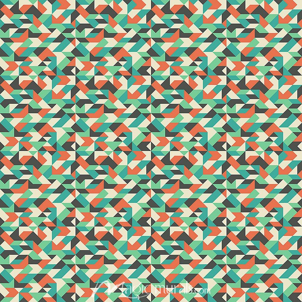 Colorful Parallelograms Wallpaper Mural by Magic Murals