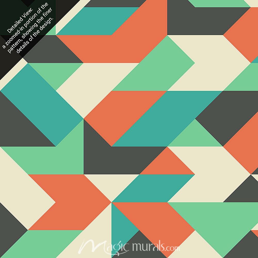 Colorful Parallelograms Wallpaper Mural by Magic Murals